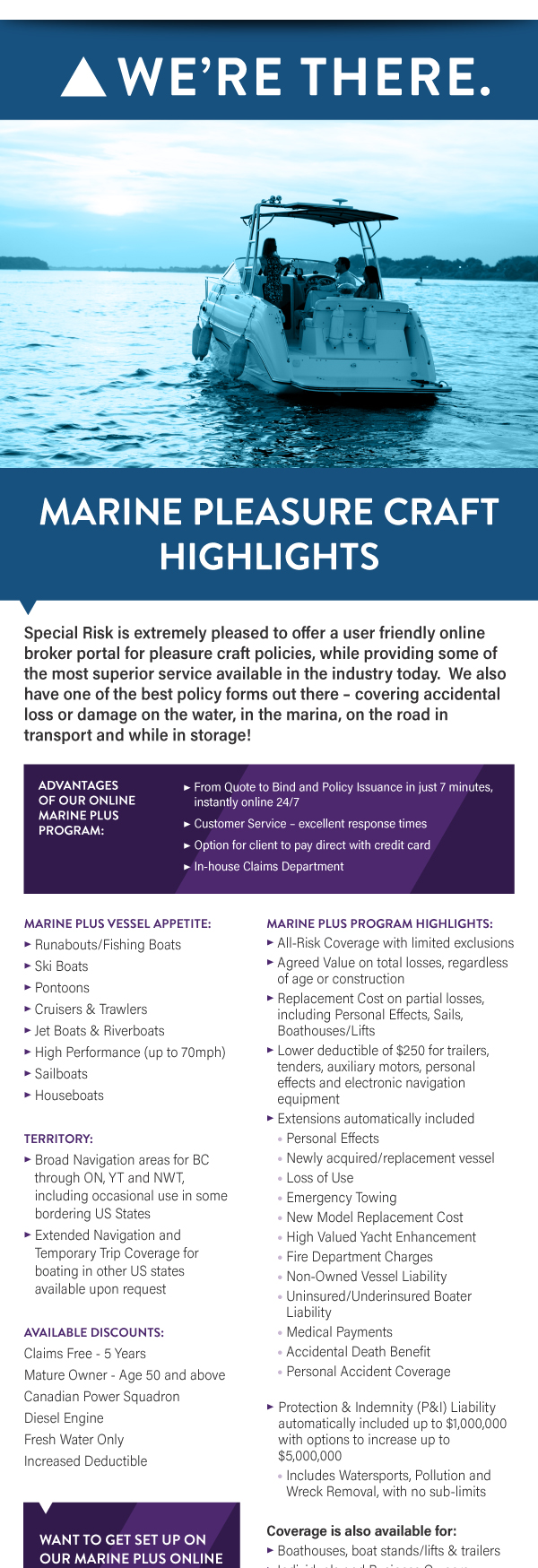 Special Risk is Your Insurance Market for Marine Pleasure Crafts!